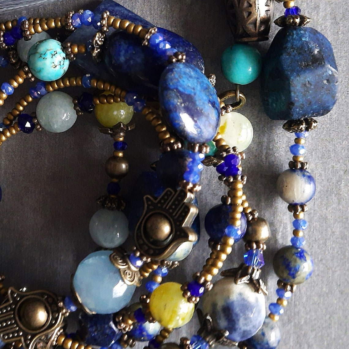 Wonderful Lapis Lazuli Lariat Necklace Lariat Necklace - Etsy