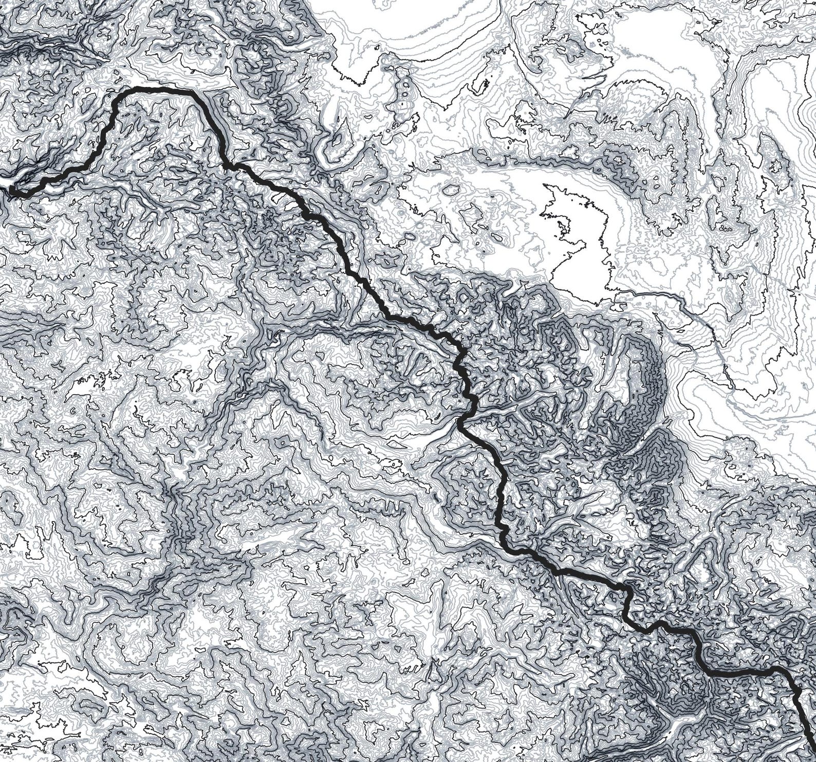 John Muir Trail Topographic Map Poster, Pacific Crest Trail Hiking ...