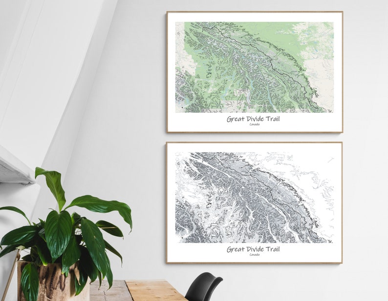 Custom Trail Map, Any Location Topographic Poster, Unique Gift for ...