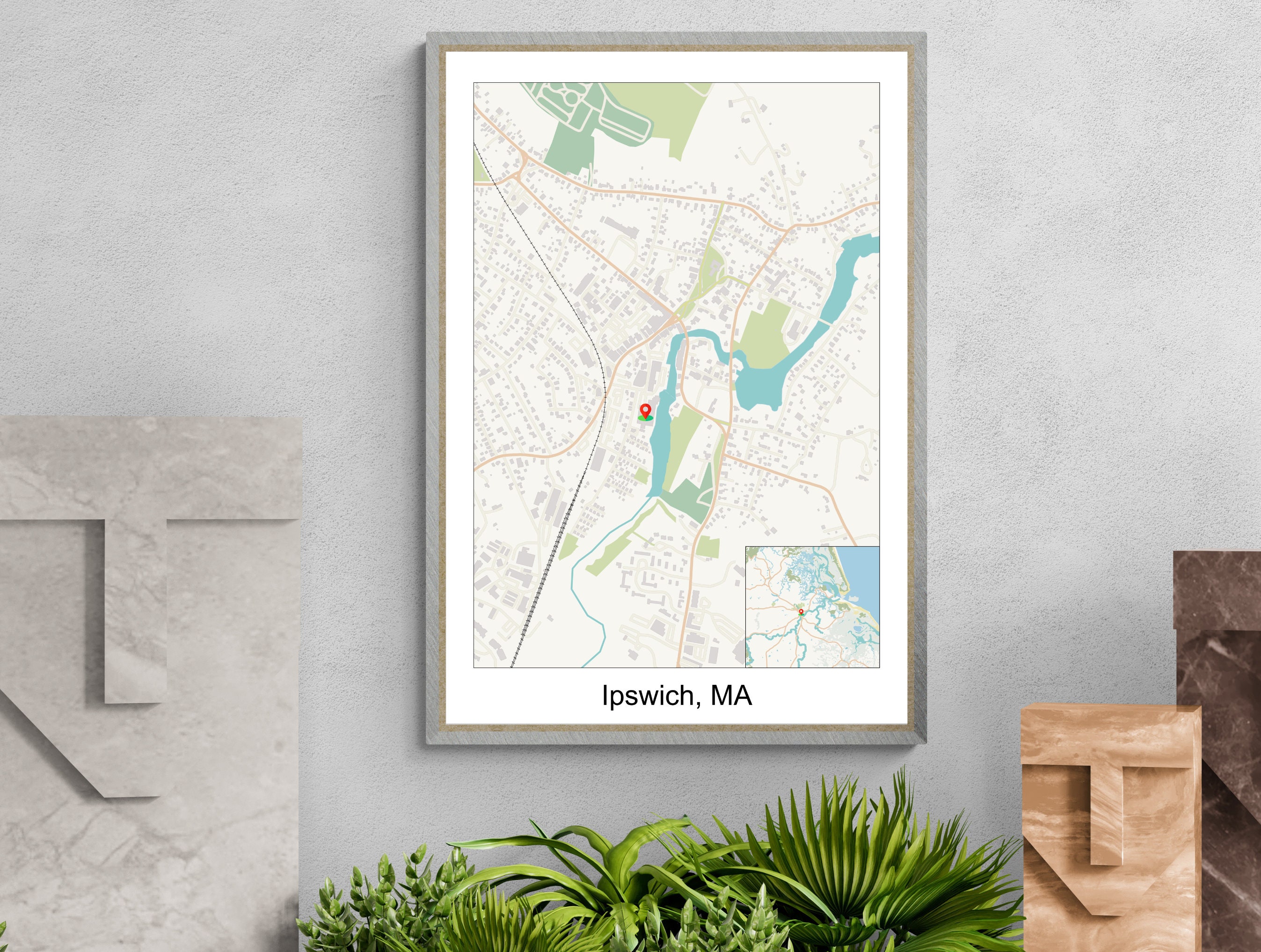 Custom City or Trail Map, Any Location Map Poster, Unique Personalized ...