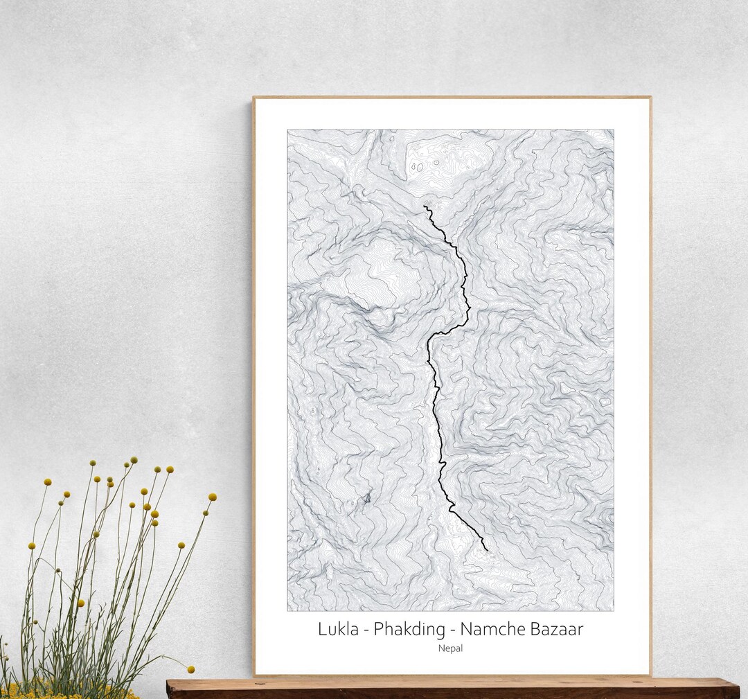 Annapurna Trek Map Poster – Lukla, Nepal Hiking Trail Art - Etsy UK