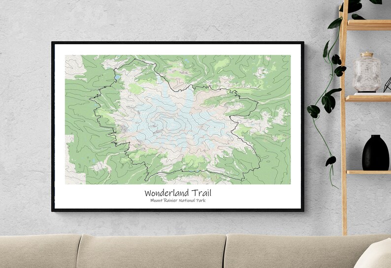 Custom Trail Map, Any Location Topographic Poster, Unique Gift for ...