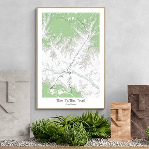 Custom Trail Map, Any Location Topographic Poster, Unique Gift for ...