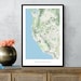 Pacific Crest Trail Topographic Map, PCT Trail Hiking, California Map ...