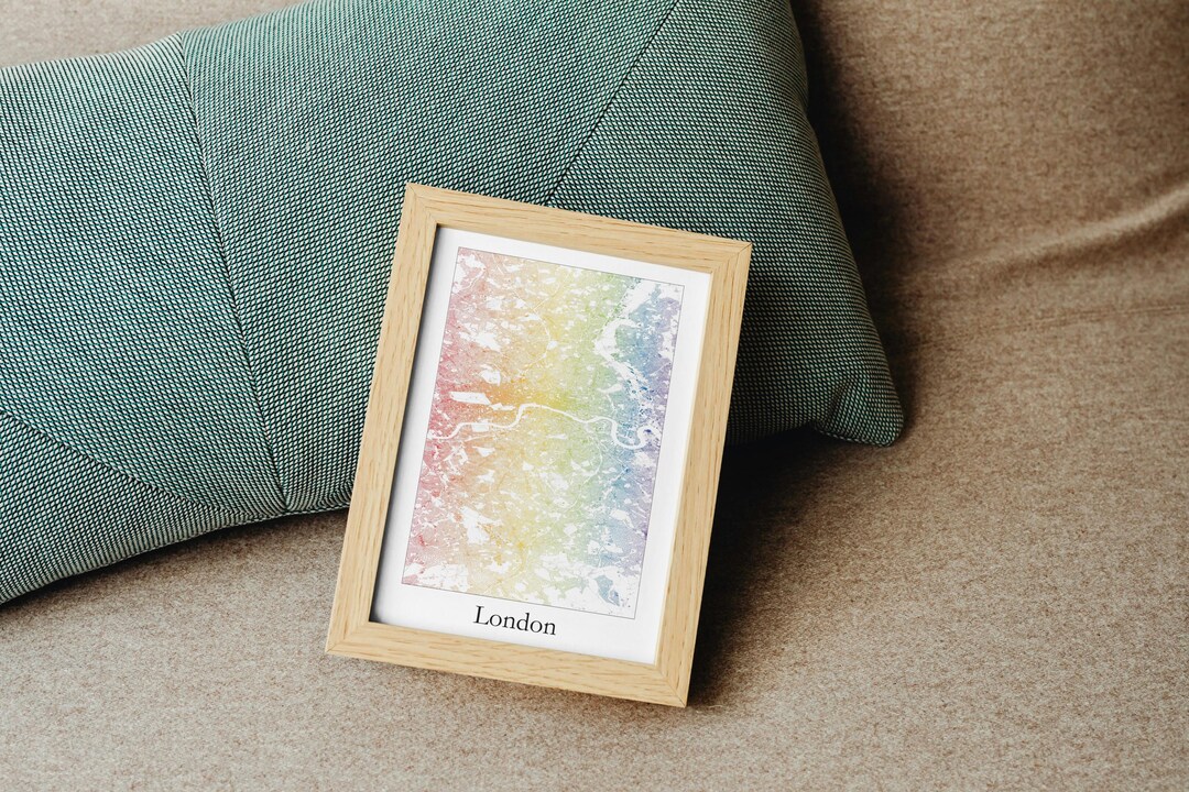 London LGBTQ Map Art Poster, UK London Modern Map Art, Unique Gift - Etsy