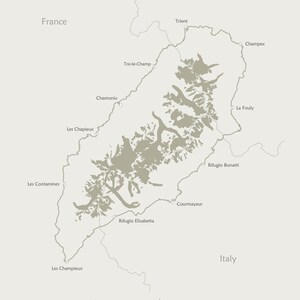 Tour Du Mont Blanc Trail Map Poster, TMB Trail Hiking. - Etsy