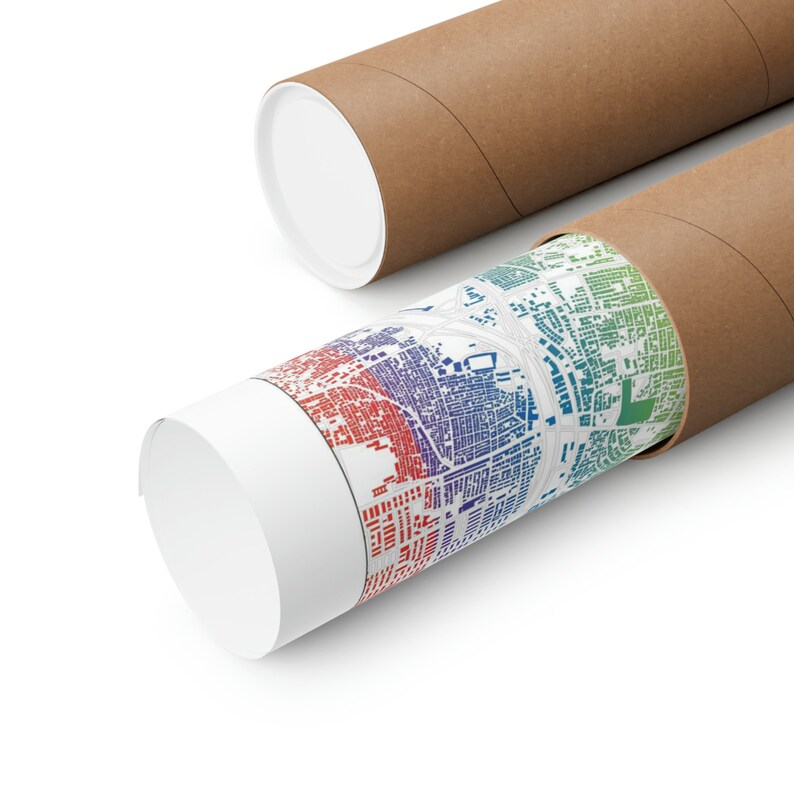 Madrid Pride Map Art Poster, Rainbow City Design - Etsy