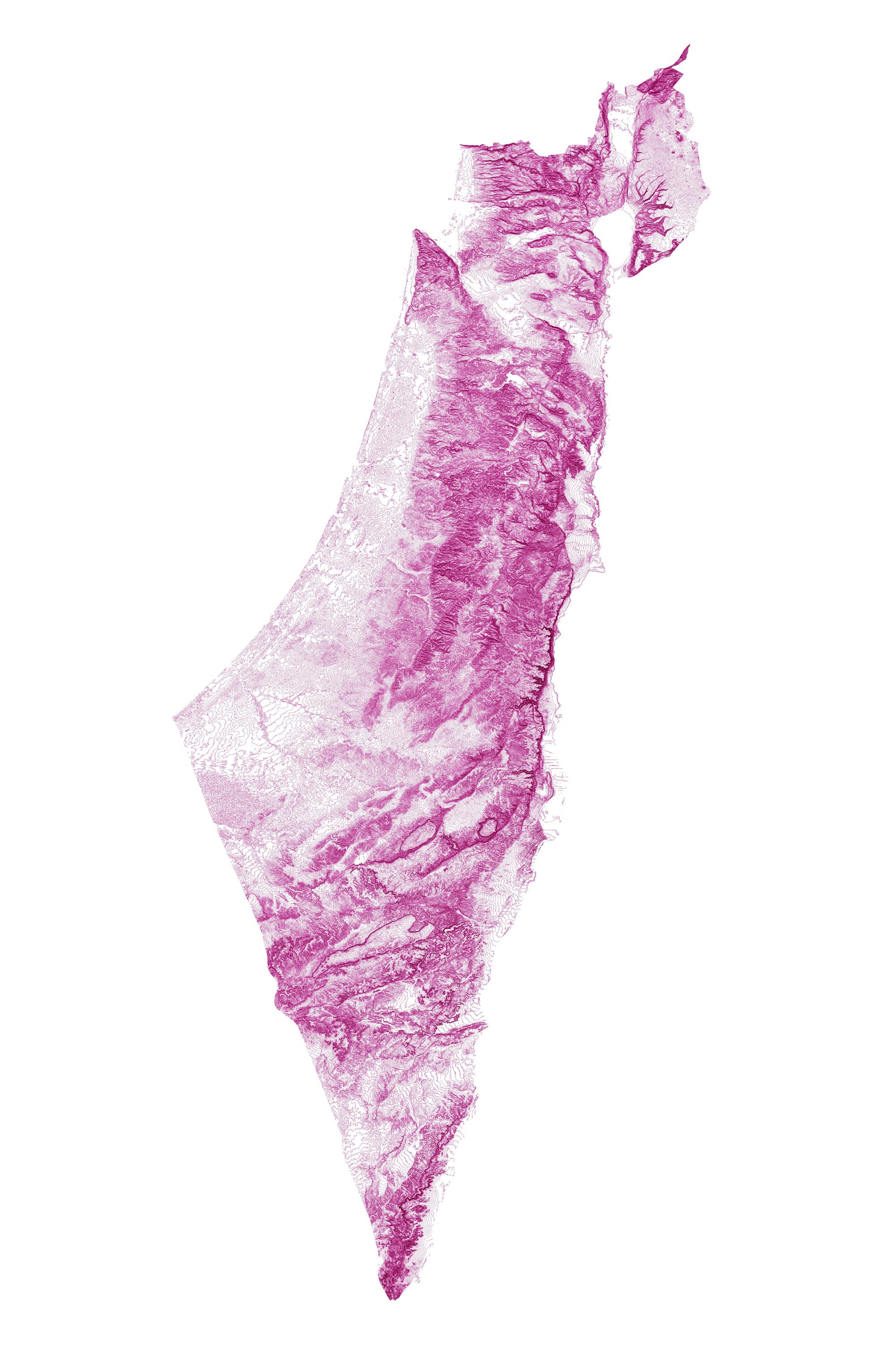 Israel Topographic Map Poster, Jewish Map Art Poster, Jerusalem Jewish ...