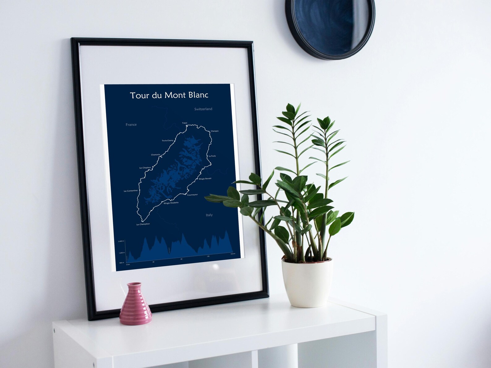 Tour Du Mont Blanc Trail Map Poster, TMB Trail Hiking. - Etsy