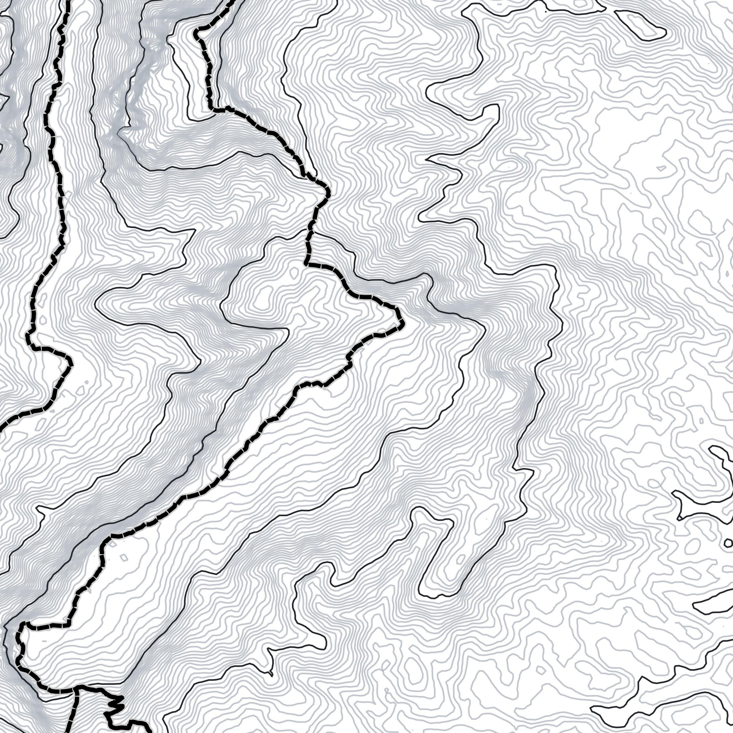Linville Gorge Grand Loop Trail Topographic Map Poster,hiking North ...