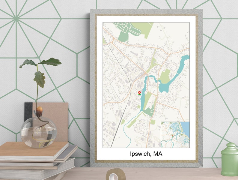 Custom City or Trail Map, Any Location Map Poster, Unique Personalized ...