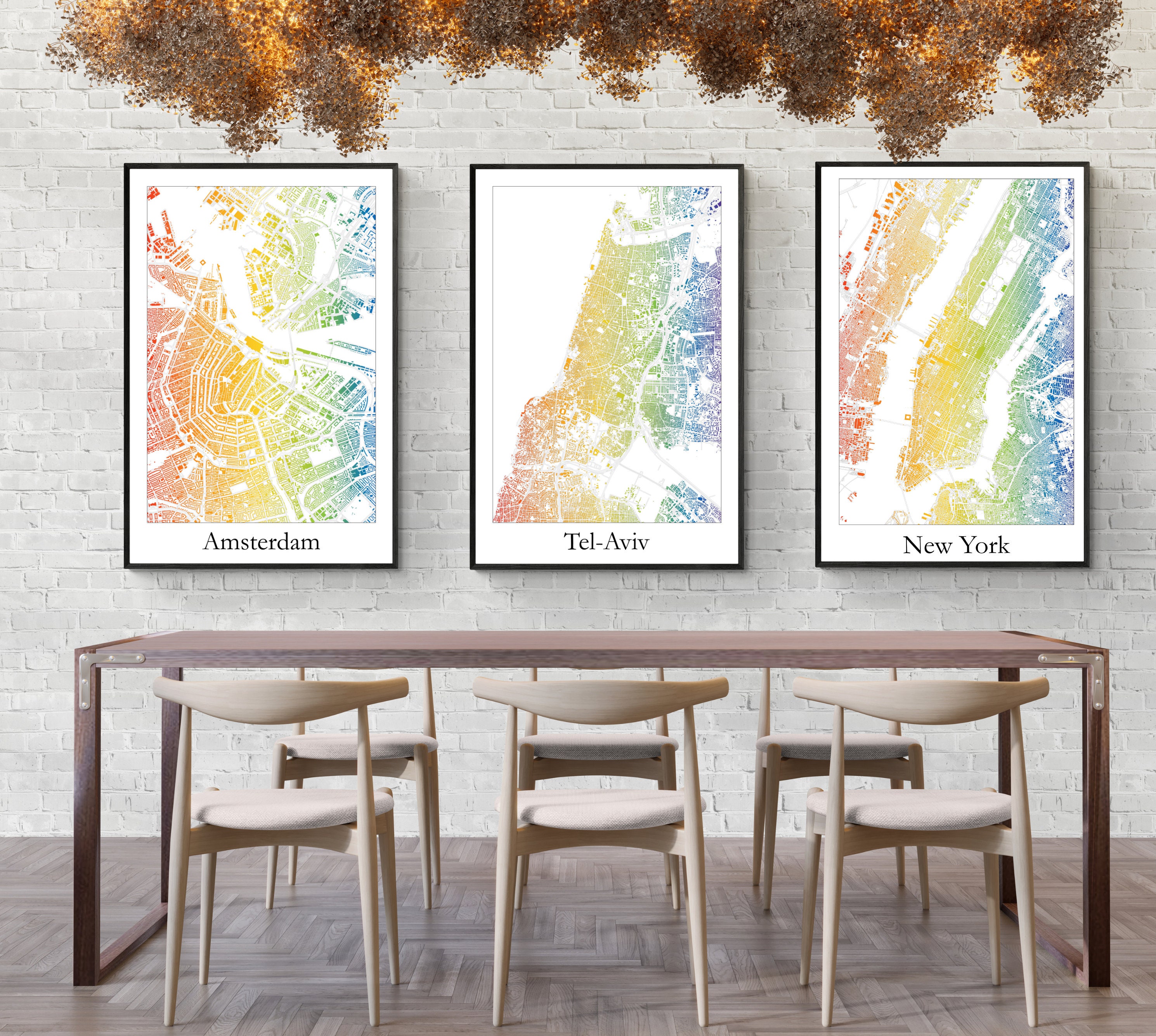 Custom Pride LGBTQ Map Art Poster, Rainbow Map Art Poster, Any City ...