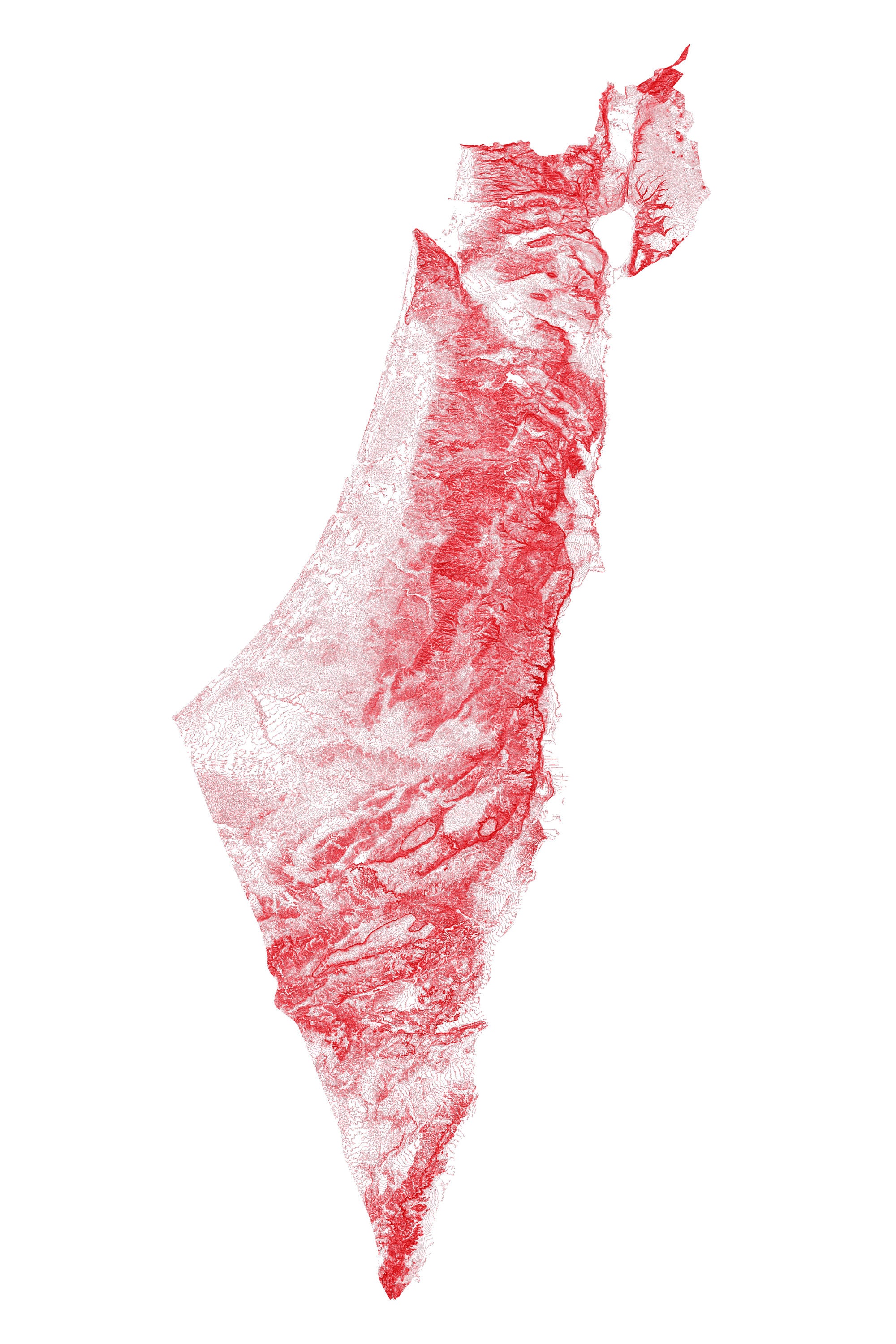 Israel Topographic Map Poster, Jewish Map Art Poster, Jerusalem Jewish ...