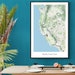 Pacific Crest Trail Topographic Map, PCT Trail Hiking, California Map ...