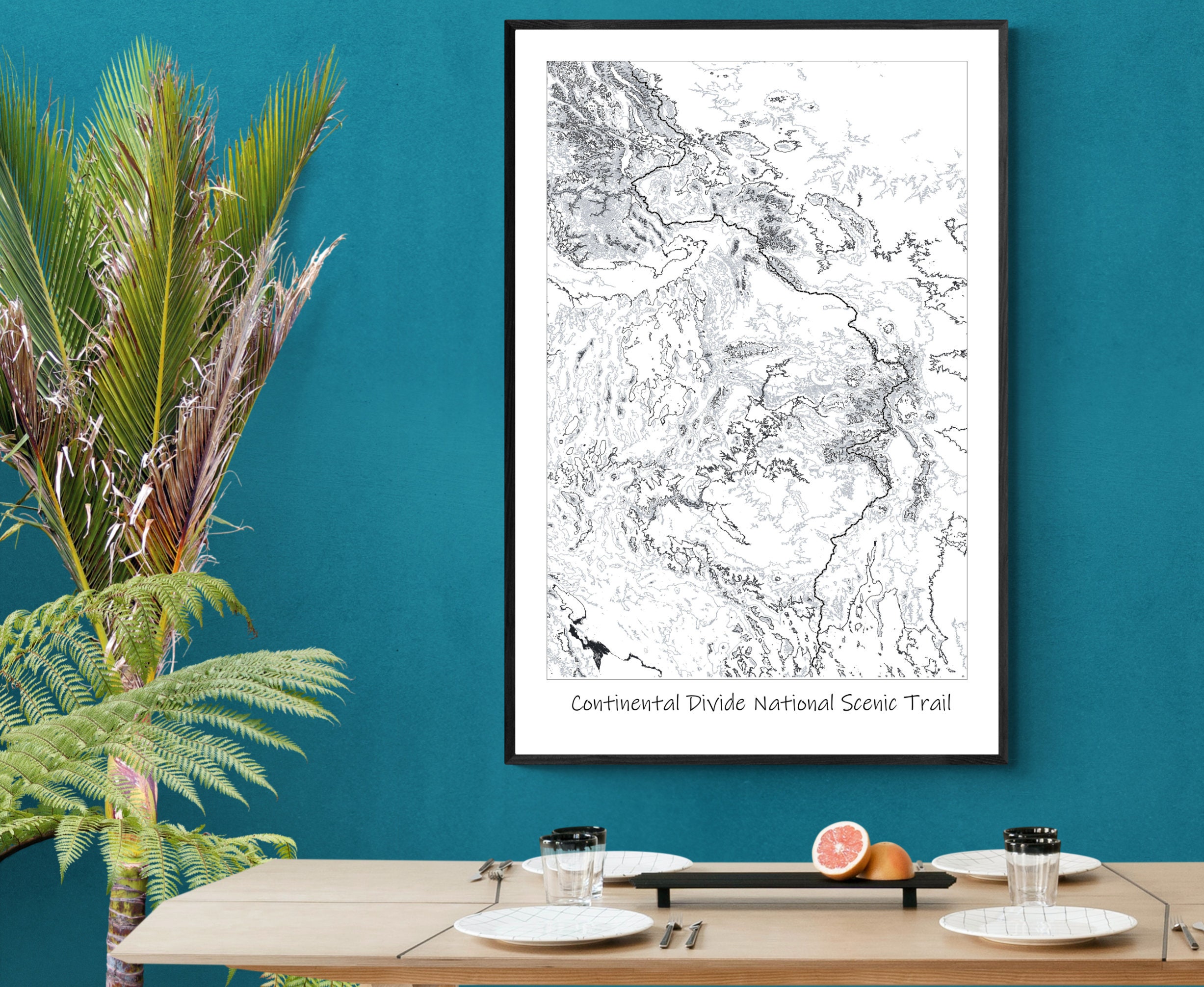 Custom Trail Map, Any Location Topographic Map Poster, Unique ...