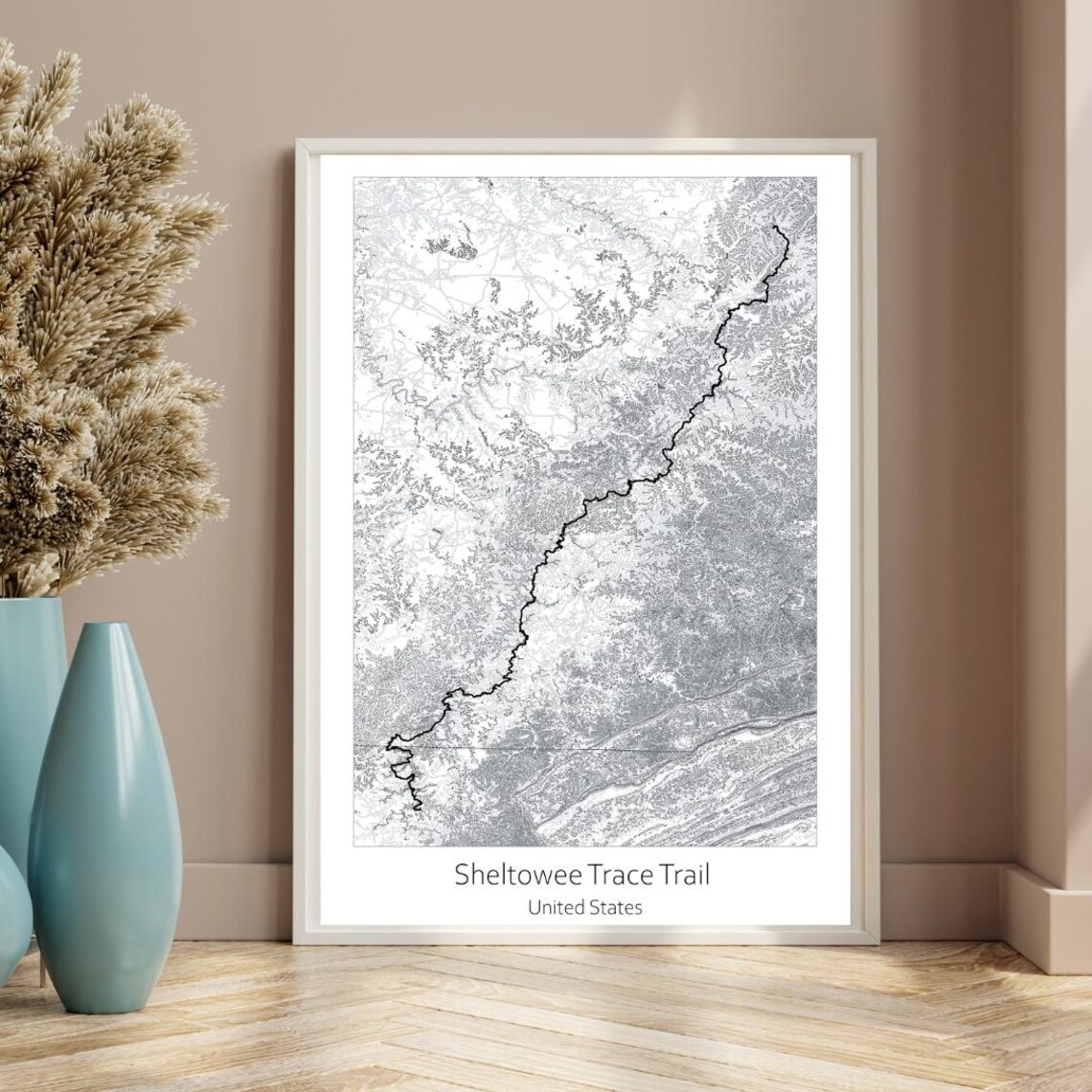 Sheltowee Trace Trail Map, Kentucky Topographic Hiking Poster. - Etsy