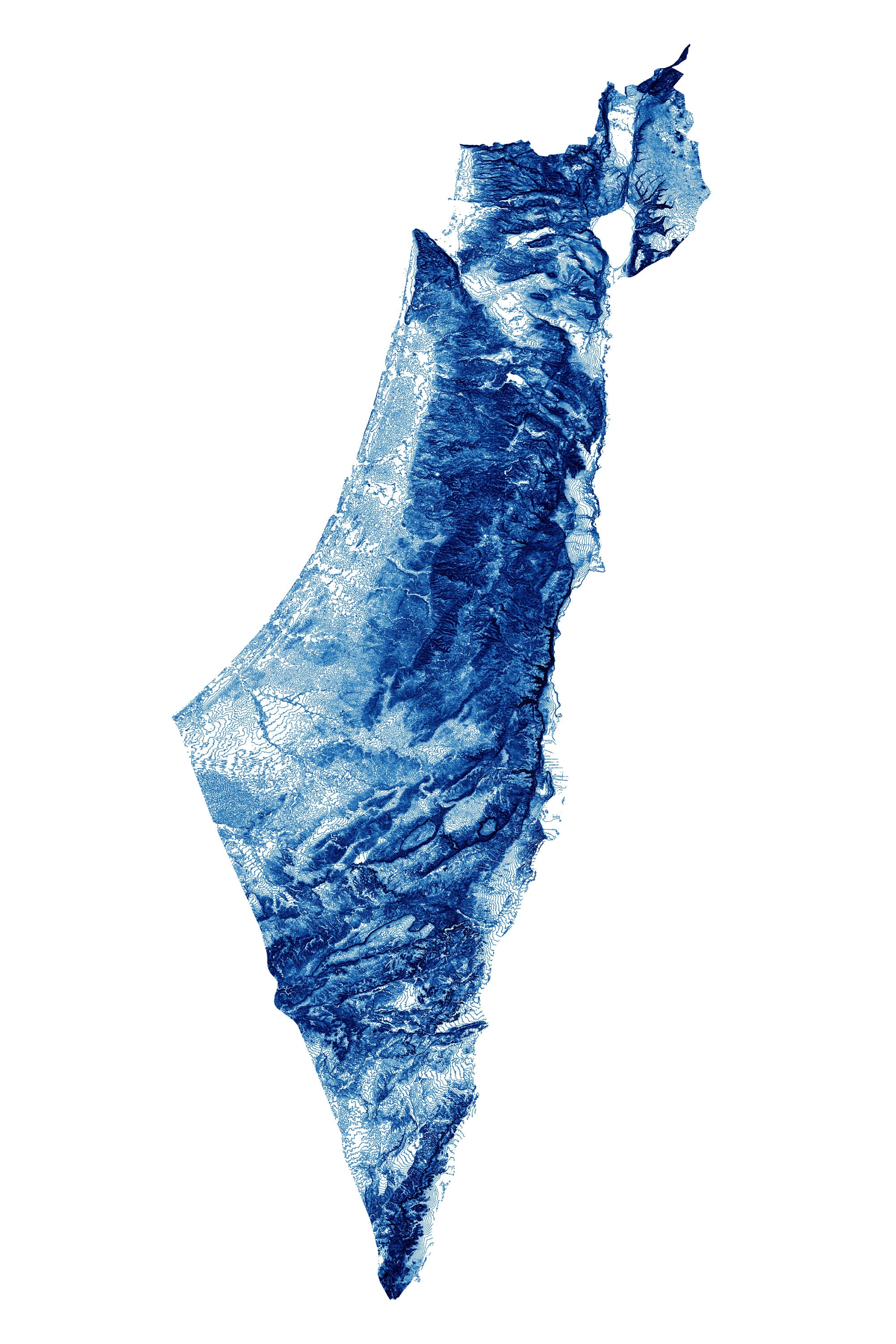 Israel Topographic Map Poster, Jewish Map Art Poster, Jerusalem Jewish ...