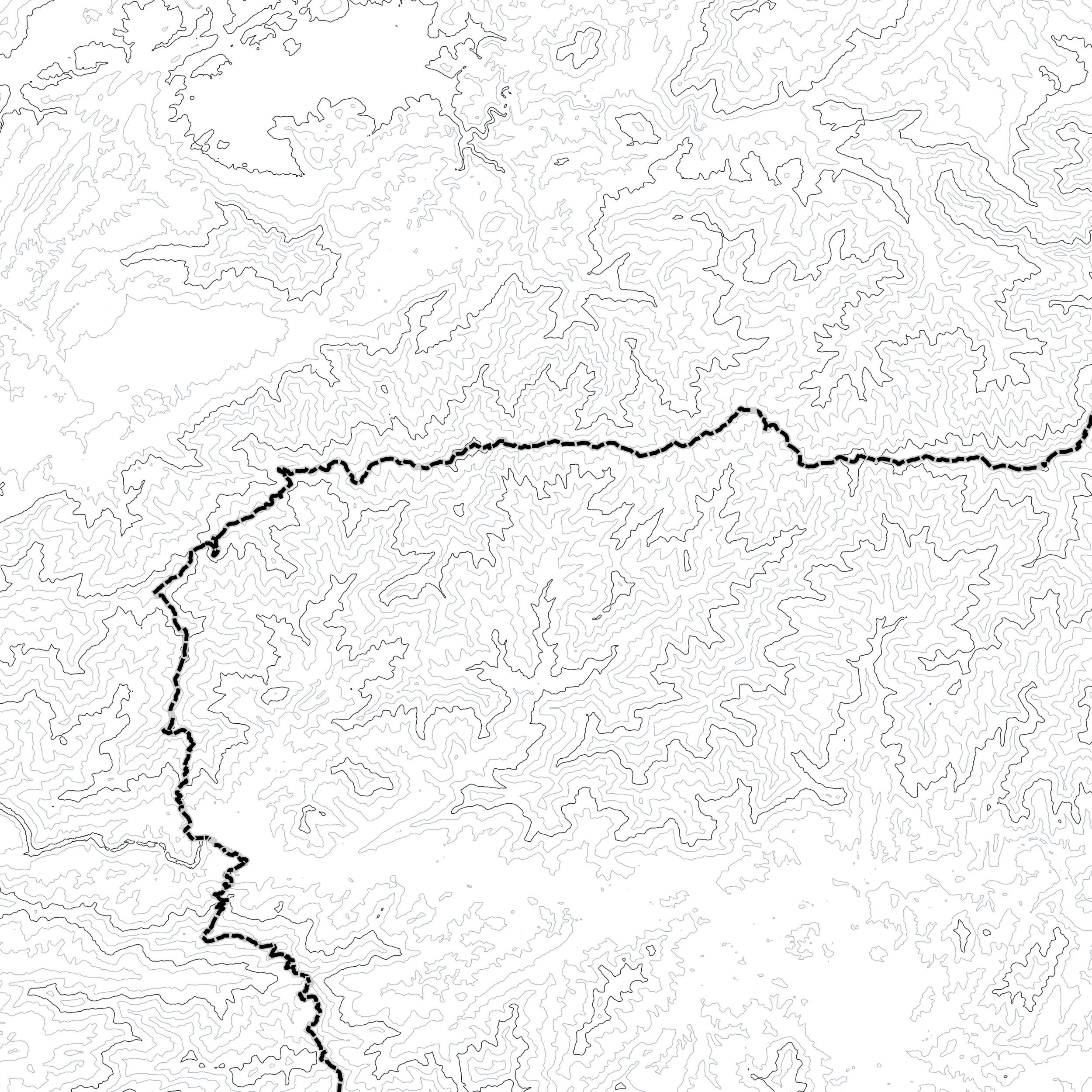 Appalachian Trail Topographic Map Poster, Great Smoky Mountains ...