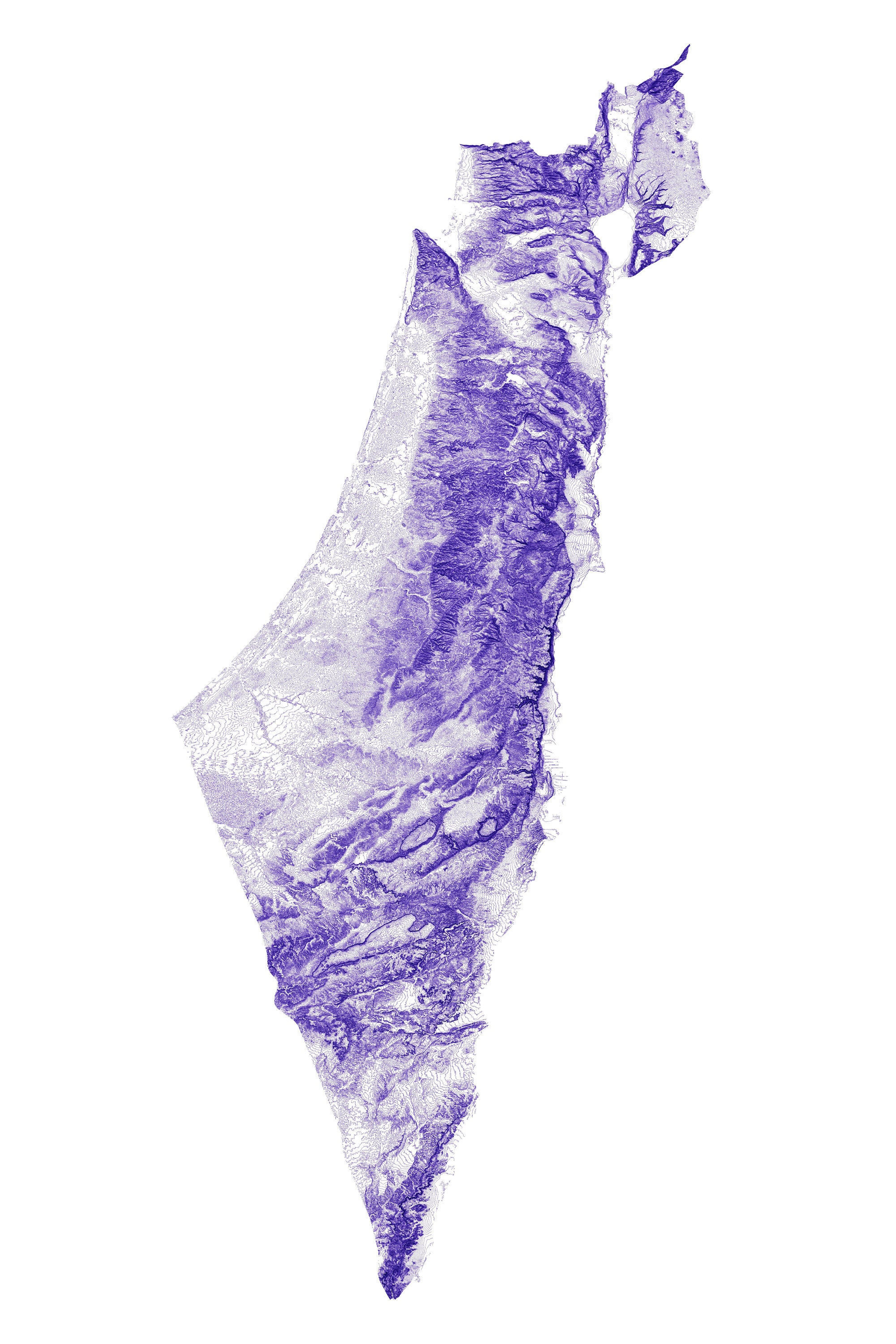 Israel Topographic Map Poster, Jewish Map Art Poster, Jerusalem Jewish ...