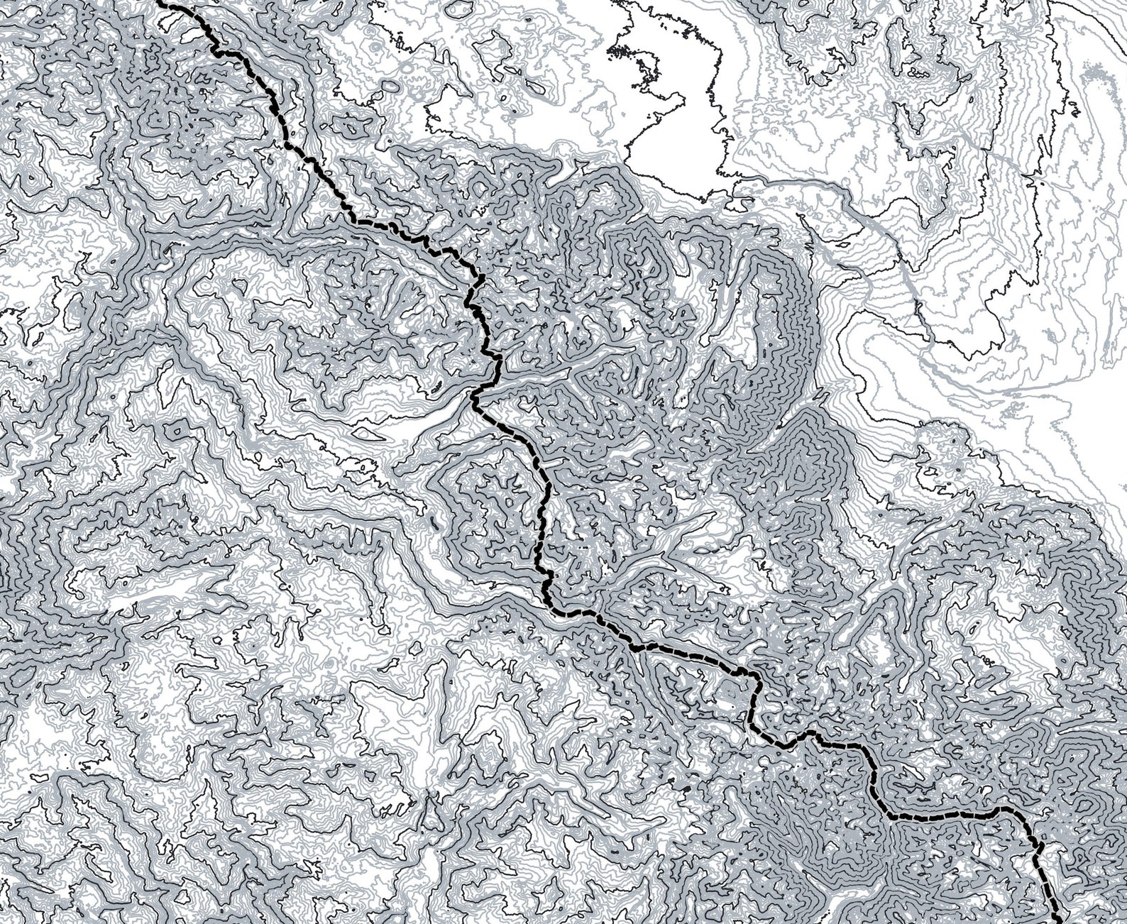 John Muir Trail Topographic Map Poster, Pacific Crest Trail Hiking ...