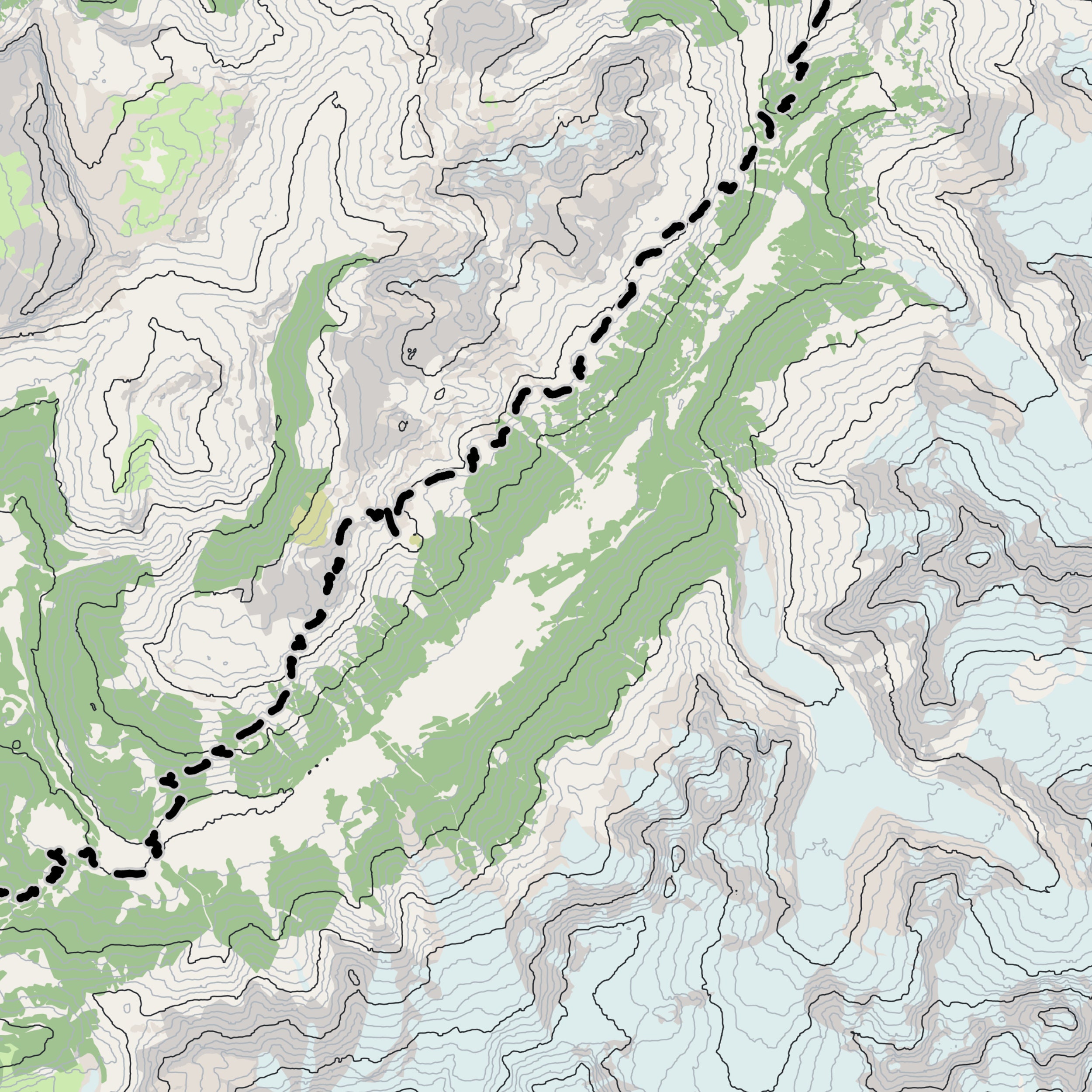 Tour Du Mont Blanc Trail Topographic Map Poster TMB Trail - Etsy
