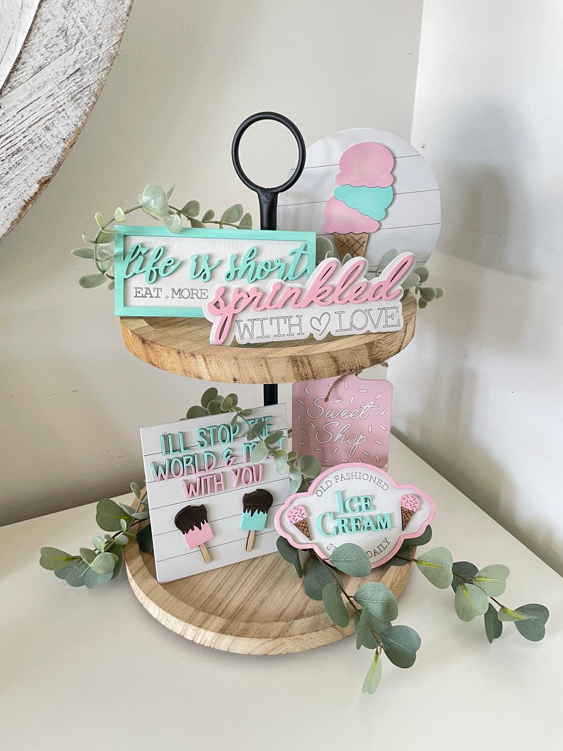 Set of 6 Mini Tiered Tray Ice Cream Decor - Etsy