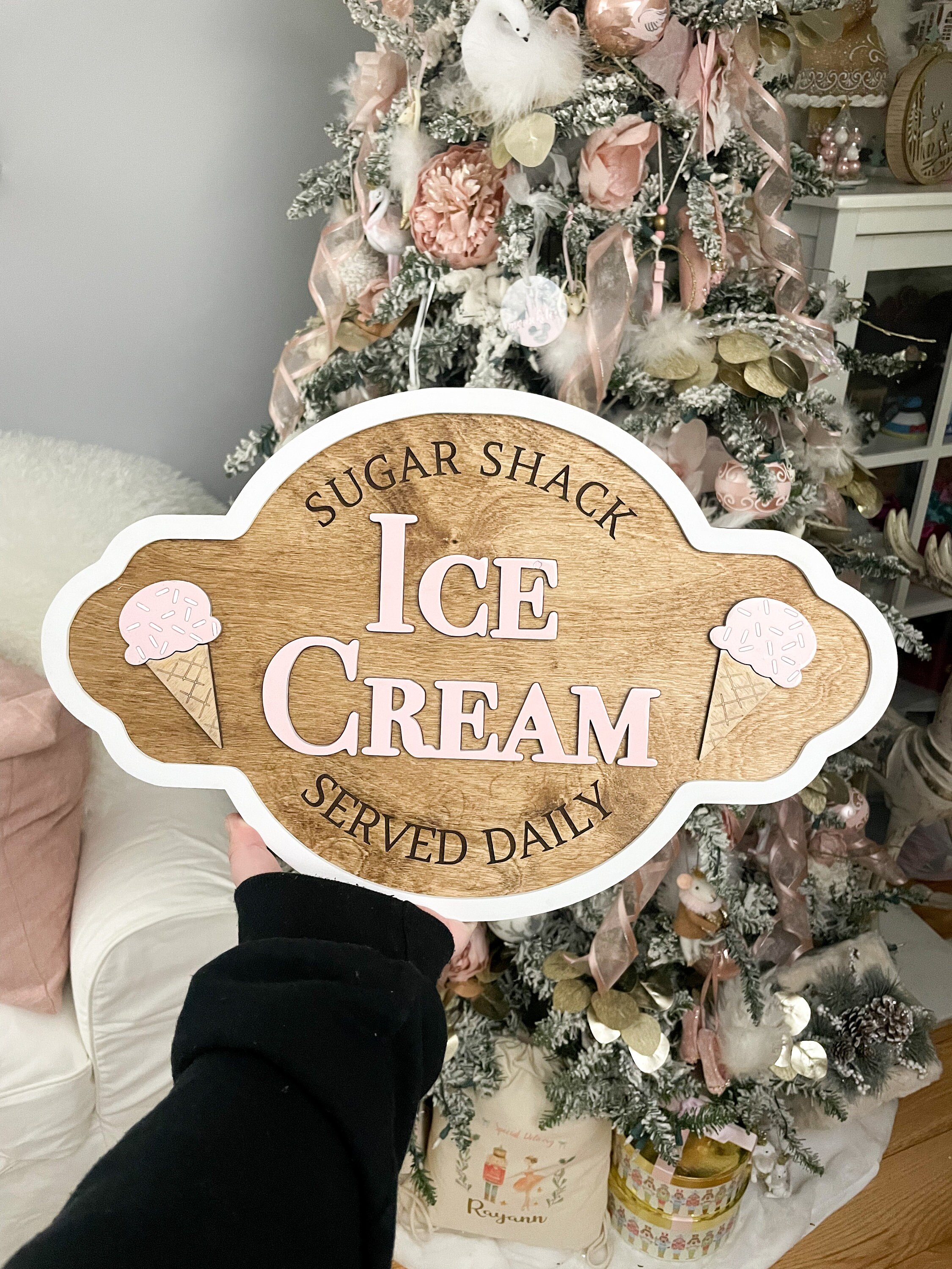 Ice Cream Wooden Sign Decor | Candy Treat Table Decor | Birthday Decor ...