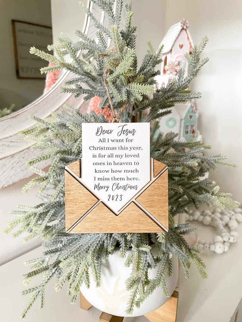Dear Santa/ Dear Jesus Letter Memorial Ornament Christmas - Etsy