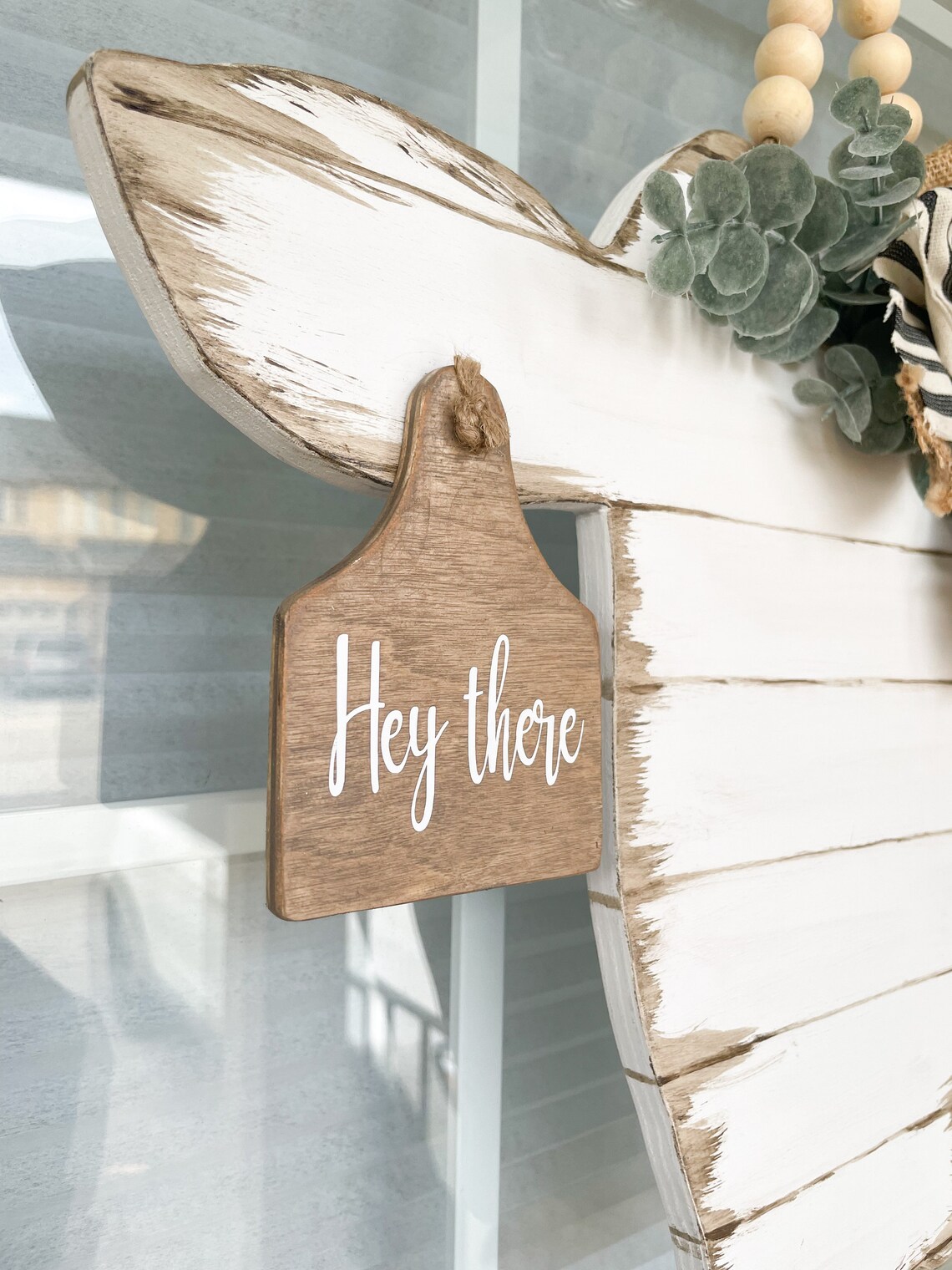 Farmhouse Cow Head Door Hanger Decor Boho Decor - Etsy