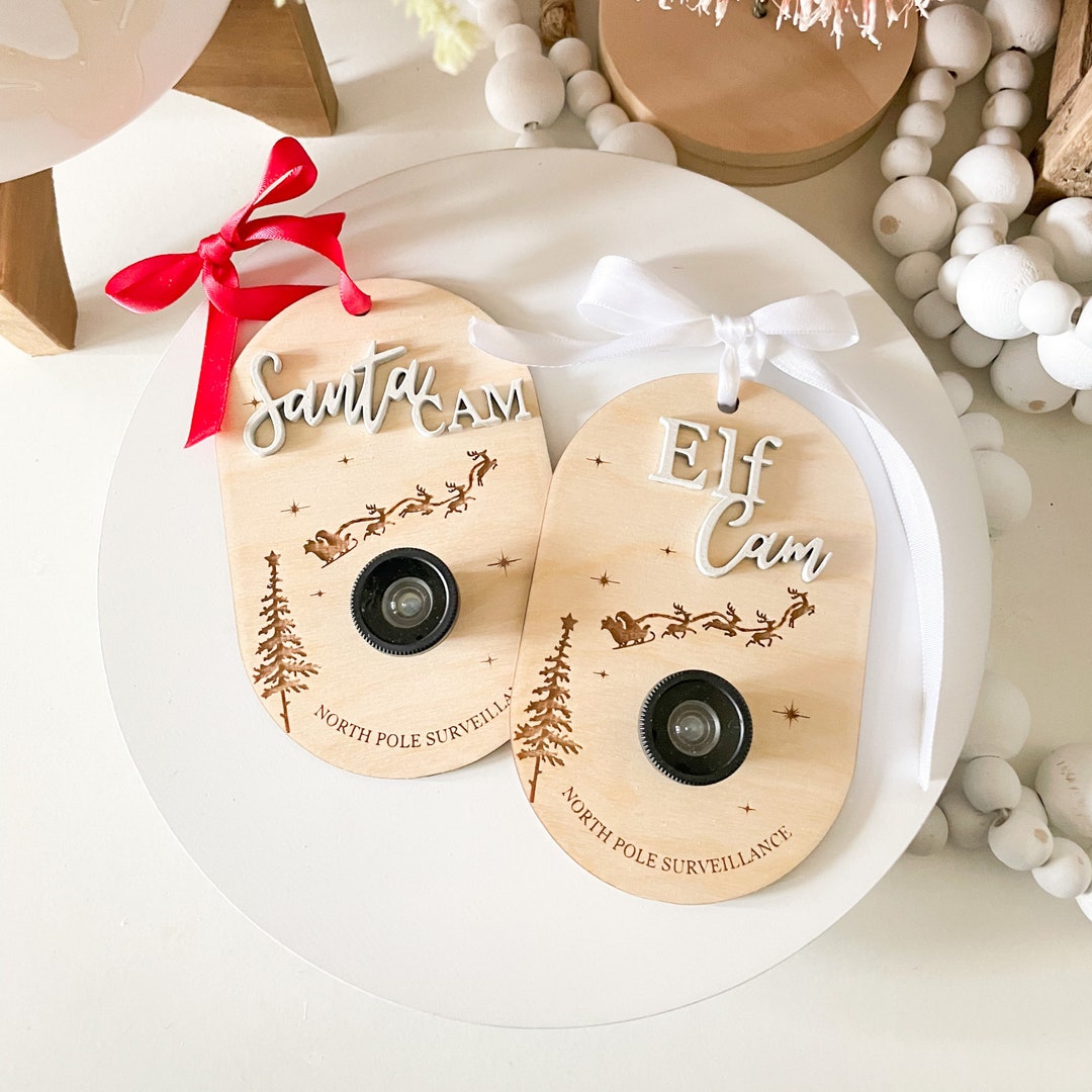 Wooden Santa Cam / Elf Cam Christmas Ornament | Christmas Ornament ...