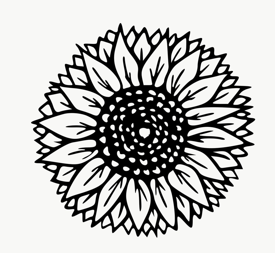 Sunflower SVG PNG DXF - Etsy