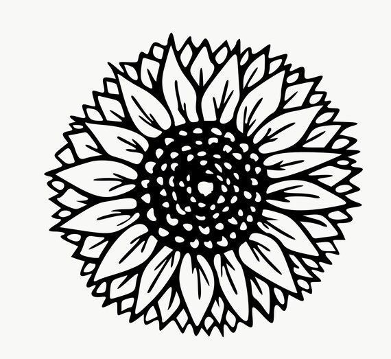 Sunflower SVG PNG DXF - Etsy