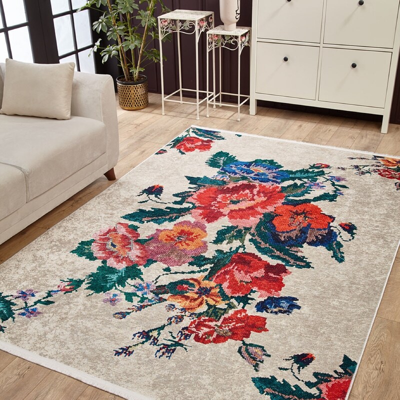 Rug With Roses - Etsy