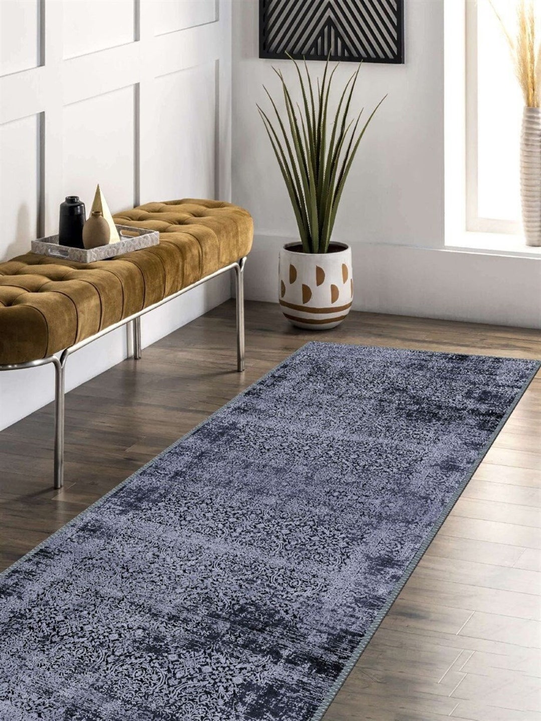 Purple Great Area Runner, Corridor Runner, Farmhouse Carpet, Long ...