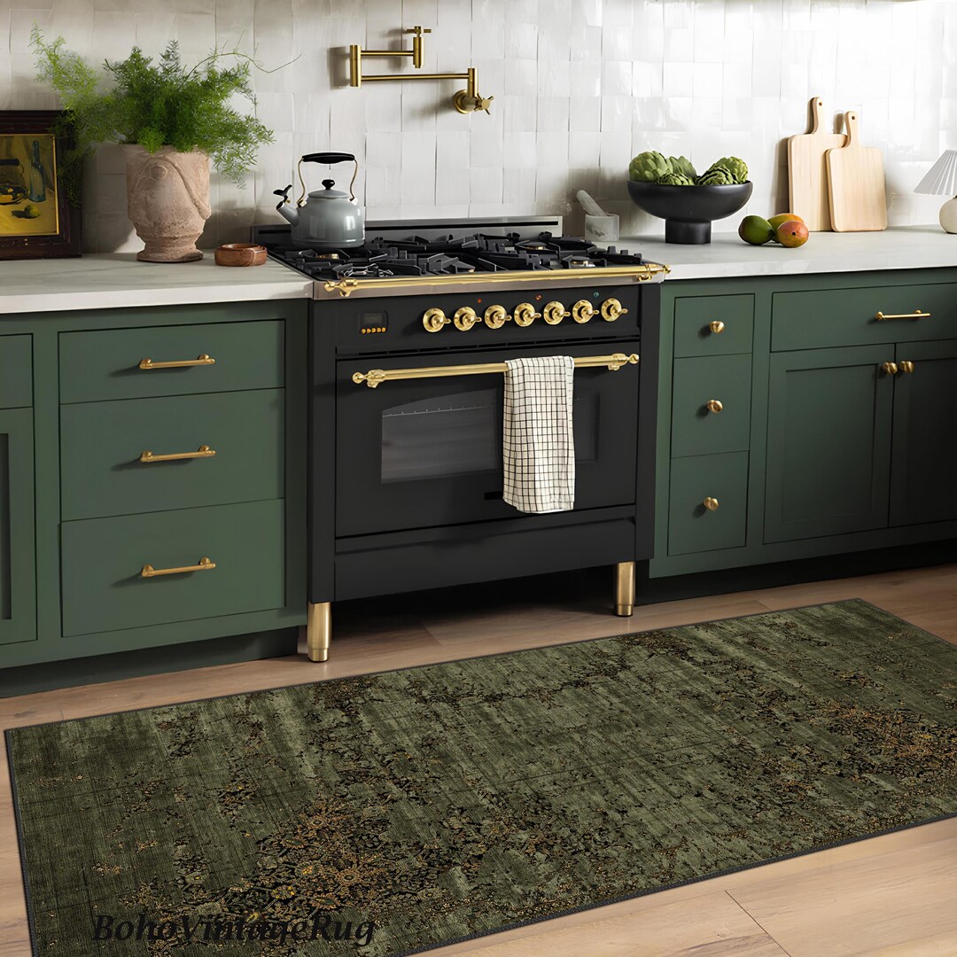 Luxury Green Area Rug, Multi Size, Ethnic Style Rugs for Living Room ...