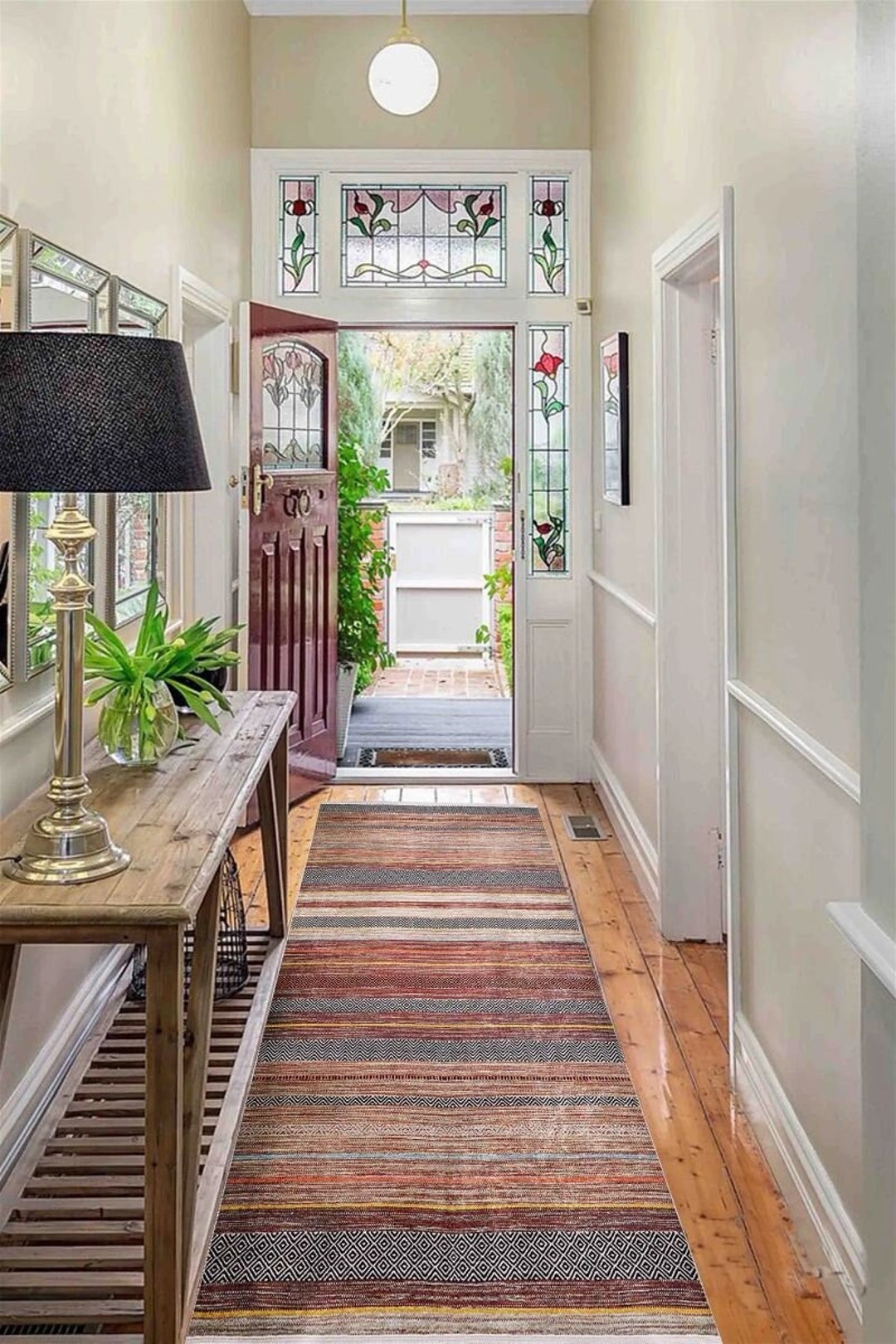 Brown Rug, Stairs Carpet, Corridor Runner, Colourful Rug, Turkish ...