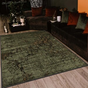 Luxury Green Area Rug, Multi Size, Ethnic Style Rugs for Living Room ...