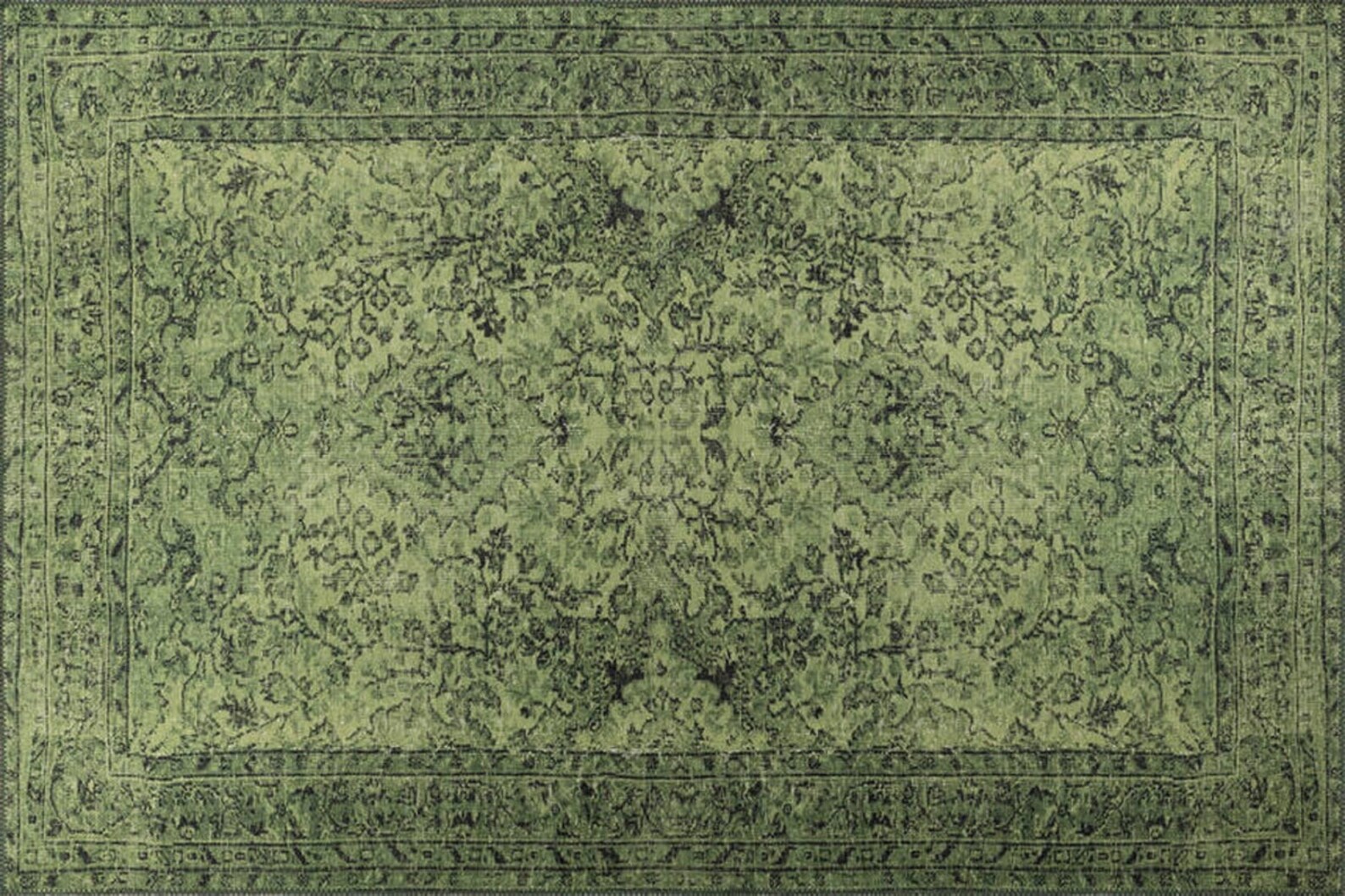 Great Green Rug Vintage Style Oriental Rugs for Living Room - Etsy