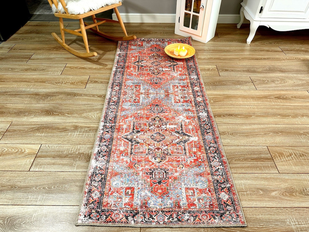 Turkish Colourful Runner, Hallway and Kitchen Rug, Multi Size ...