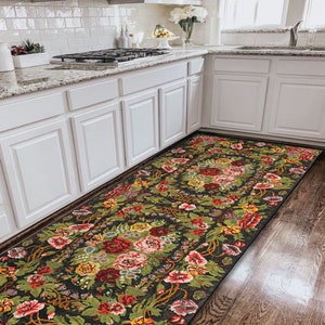 Karabagh Rug, Floral Pattern Cotton Rug, Azerbaijan Pattern, Large Area ...