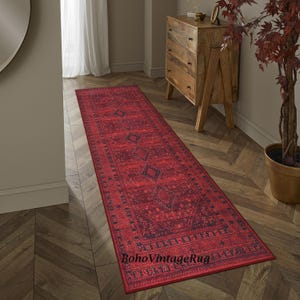 Turkish Red Rug, Living Room and Bedroom Rug, Multi Size, Simple Design ...