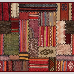 Patchwork Colorful Rug, Inspired Rug for a Cozy Home, Corridor Runner ...