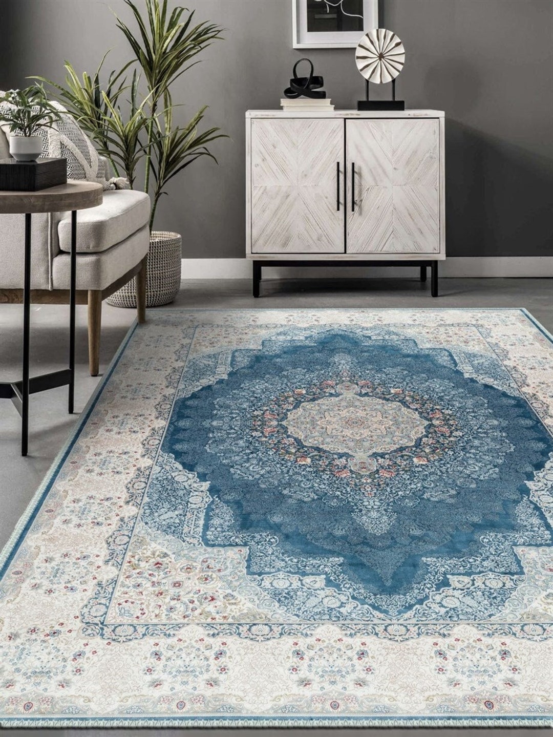 Avangarde Rug, Blue Luxury Carpet, Eclectic Designer, Overdyed Rug ...