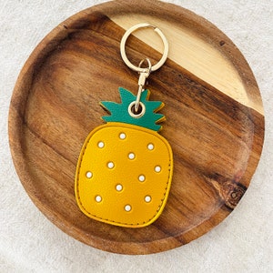 PU Leather Fruit Air Tag Key Ring-cute Key Fob Holder-key Pocket-car ...