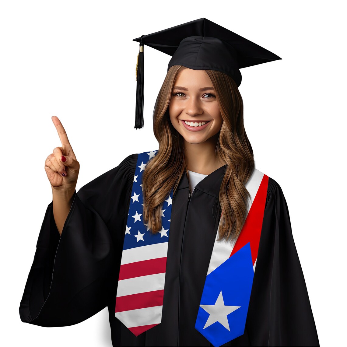 Custom Graduation Stole, Personalised Flag Sash, College and High ...