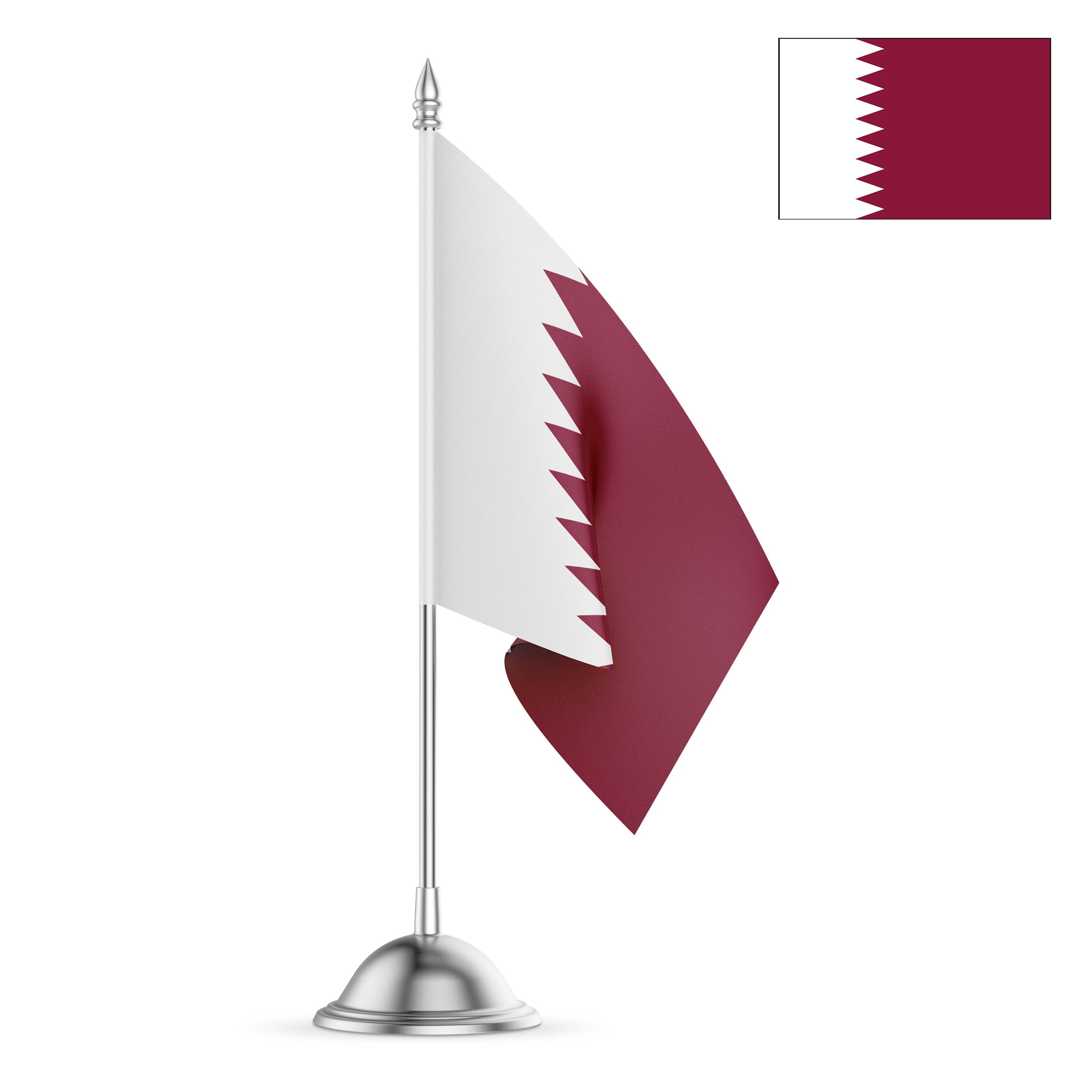 Flag of Qatar Qatar National Flag Table Flag Protective - Etsy Singapore