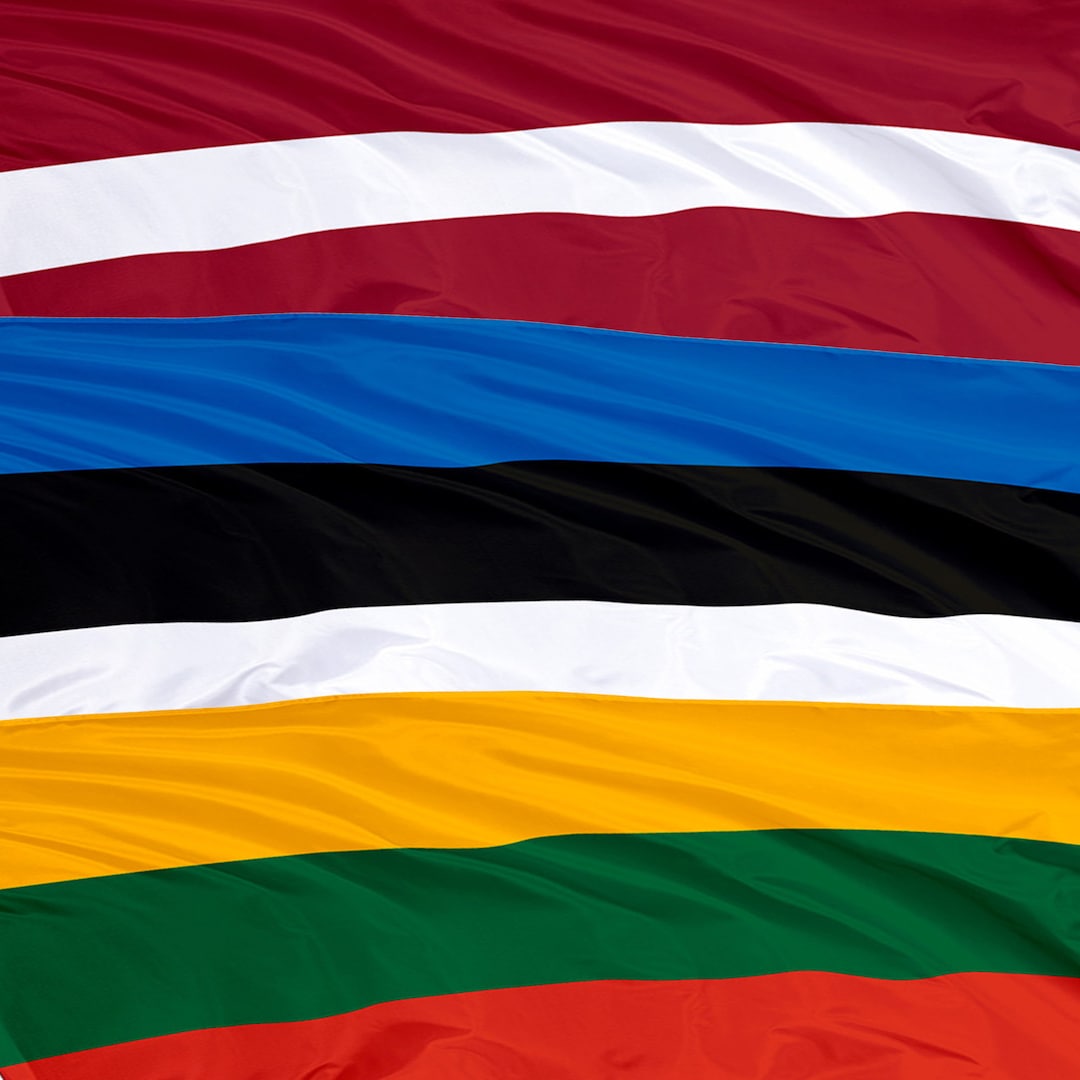 National Flags of the Baltic States, Europe: Latvia, Lithuania, Estonia ...