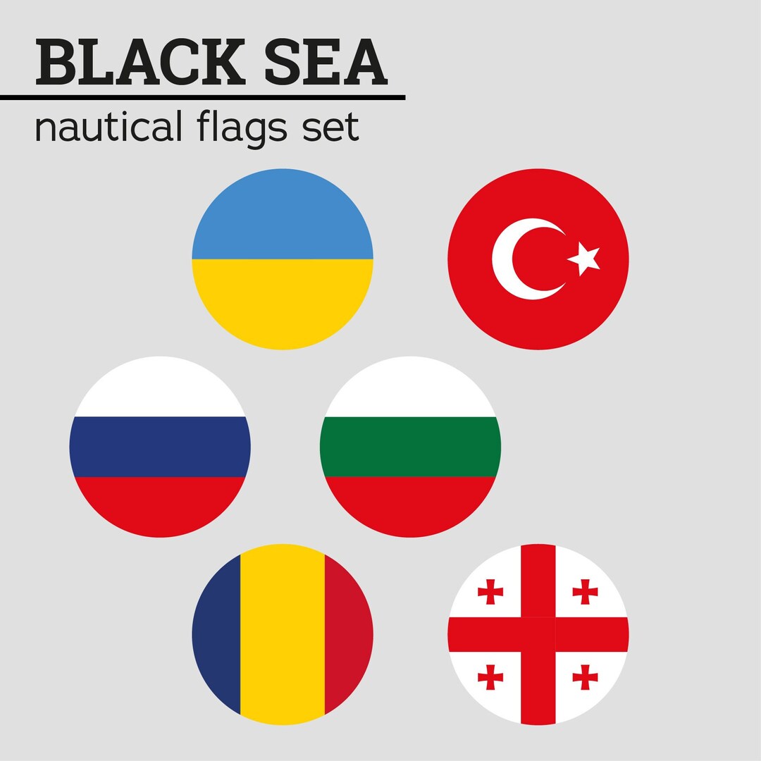 Nautical Flag SET of Black Sea, Maritime Signal Code Flags for Boating ...