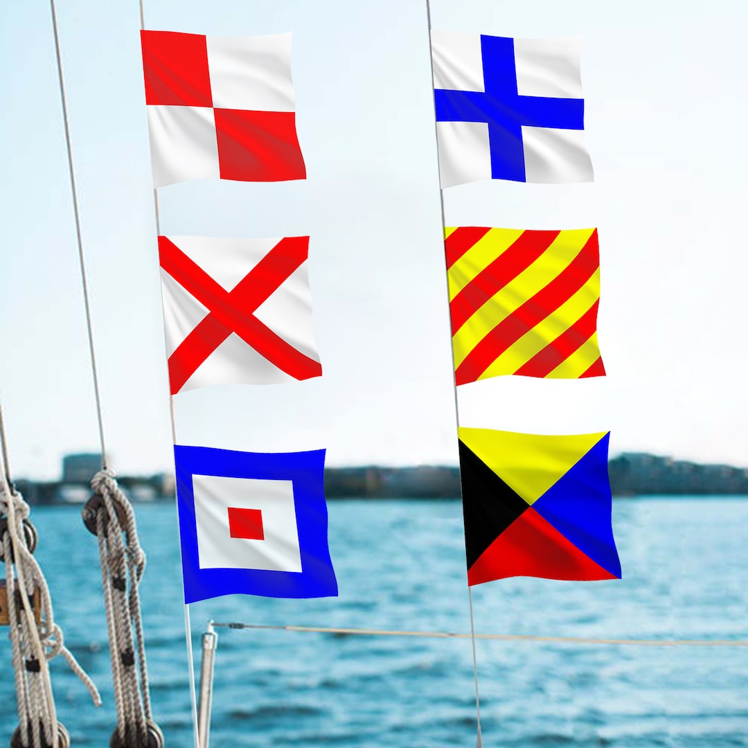 Nautical Letters U Z, Maritime Flags for Boating and Sailing ...