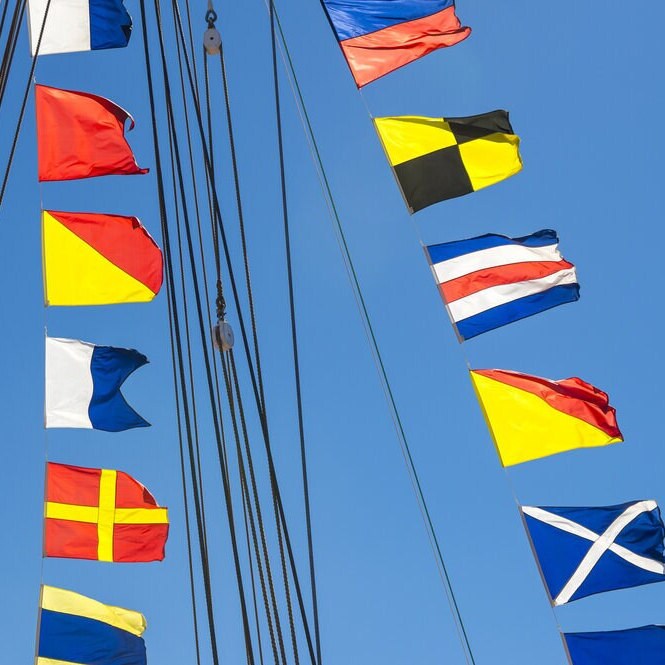 Nautical Flag SET of North Pacific Ocean Islands, Maritime Signal Code ...